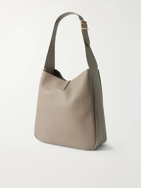 Saint Laurent Le 5 À 7 Supple Large Leather Shoulder Bag - Gray