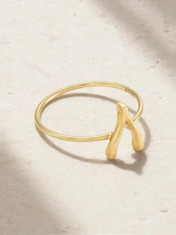 JENNIFER MEYER Mini Wishbone 18-karat Ring - Gold