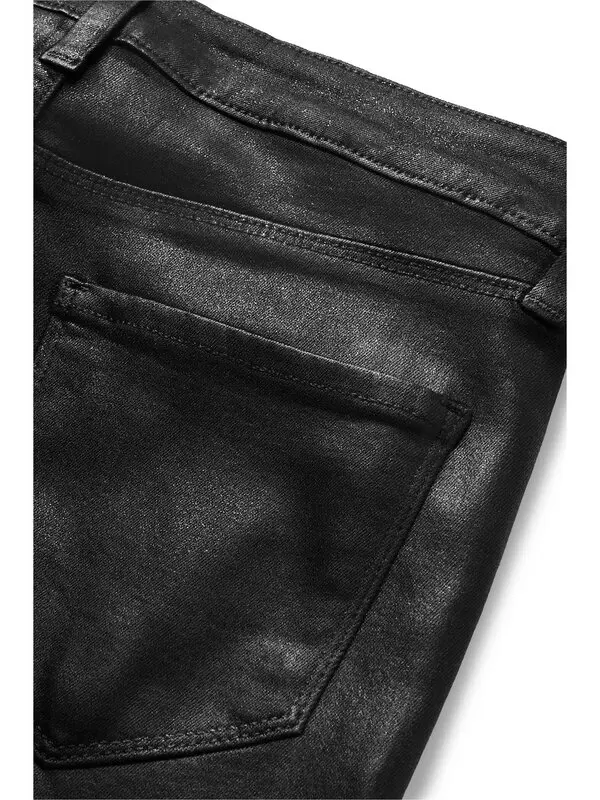 L'Agence Margot Cropped Coated High-rise Skinny Jeans