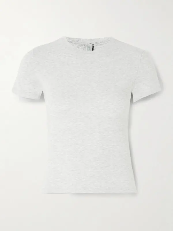 SKIMS Stretch-cotton Jersey T-shirt - Gray