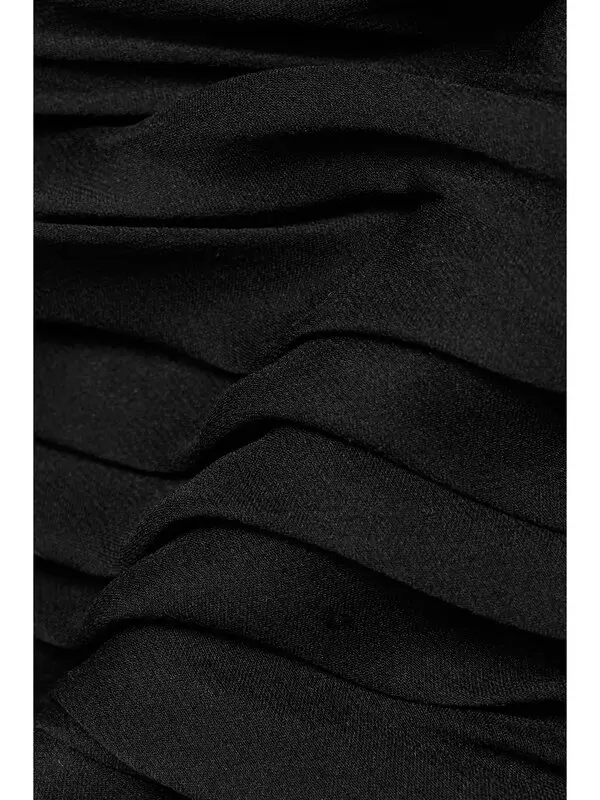Carolina Herrera Strapless Ruched Silk-crepe Midi Dress