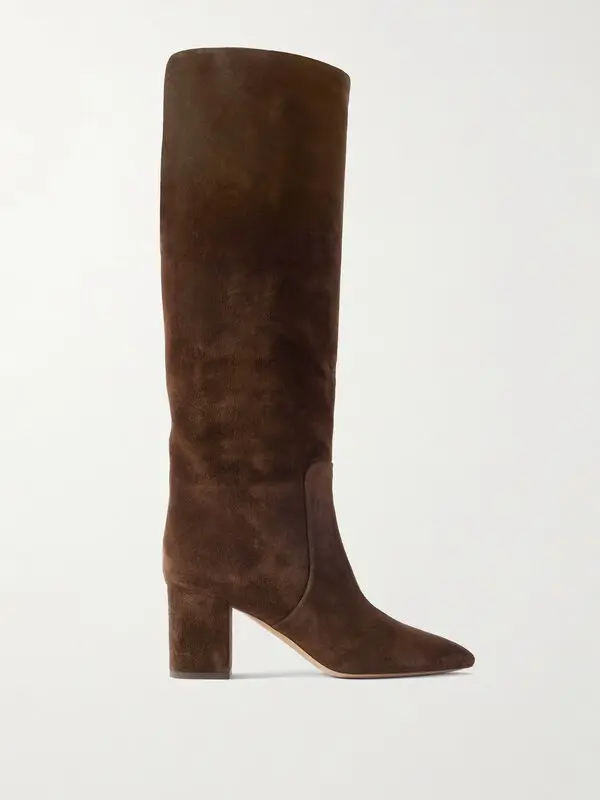 Paris Texas Anja Suede Knee Boots - Brown