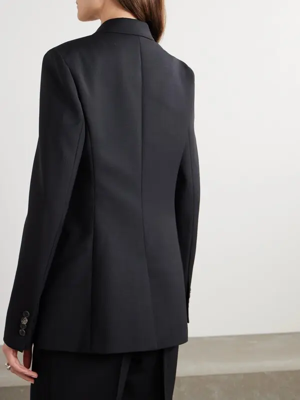 Gabriela Hearst Double-breasted Wool-crepe Blazer