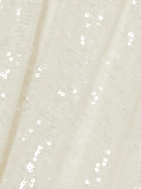 Erdem Kenley Cape-effect Sequined Chiffon Gown - Neutrals