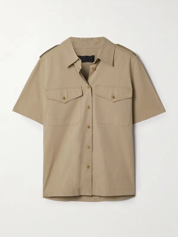 NILI LOTAN Natalie Cotton-poplin Shirt