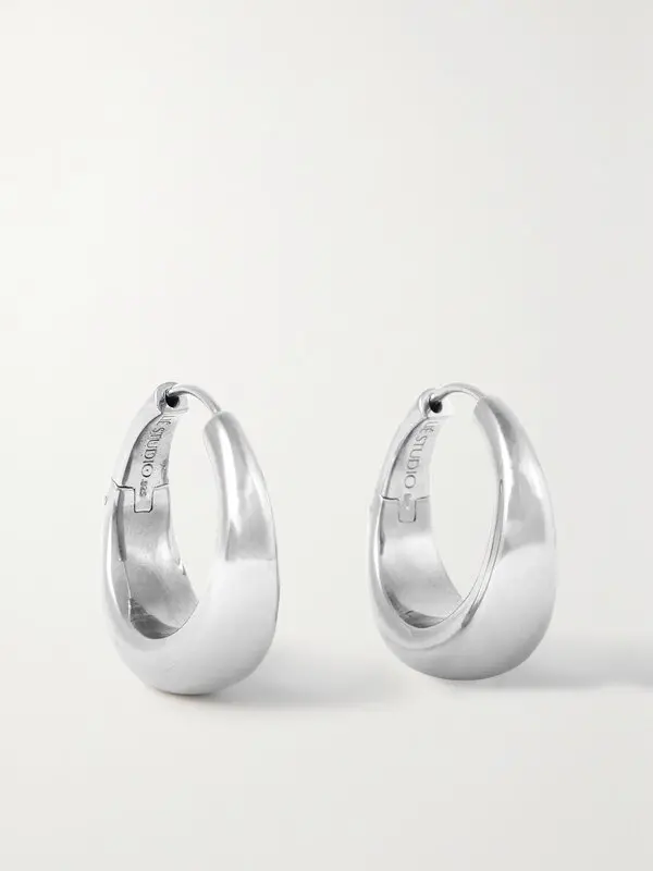 Lié Studio The Andrea Sculptural Hoop Earrings - Silver