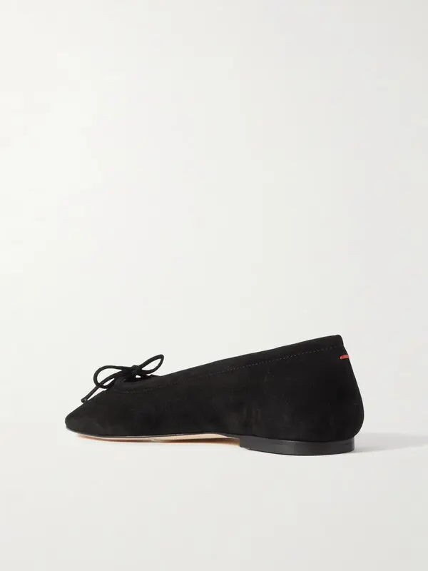 AeydĒ Delfina Suede Ballet Flats - Black