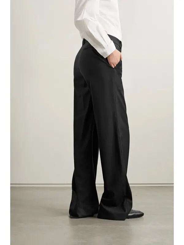 THE ROW Bufus Wool Tailored Straight-leg Trousers