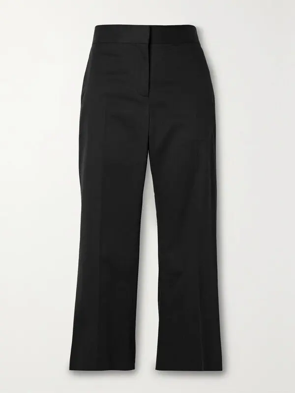 THE ROW Bapri Cropped Cotton-blend Straight-leg Trousers