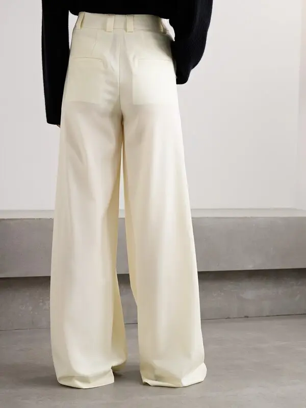 Altuzarra Zanni Pleated Wool-blend Wide-leg Trousers