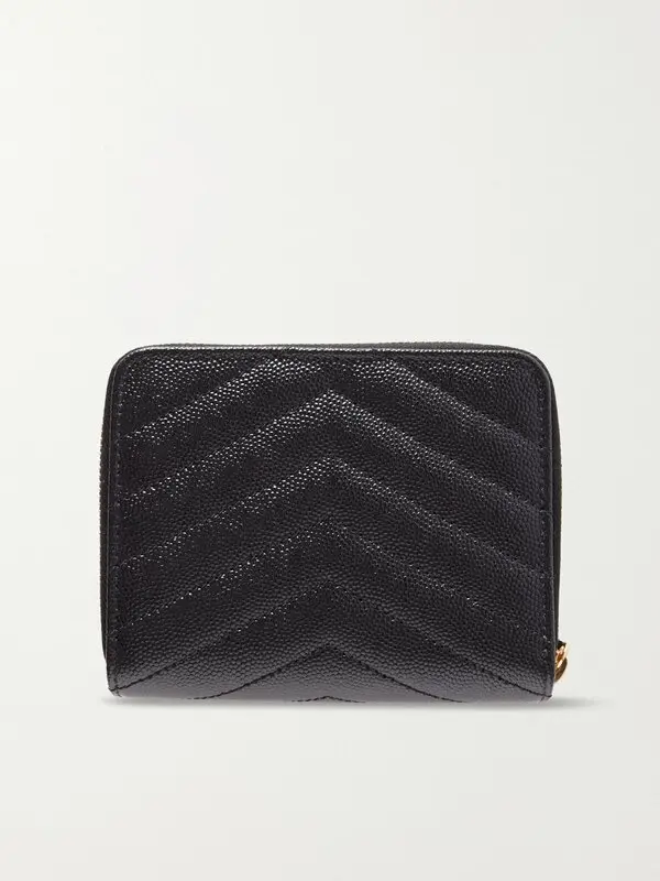 Saint Laurent Monogramme Quilted Textured-leather Wallet