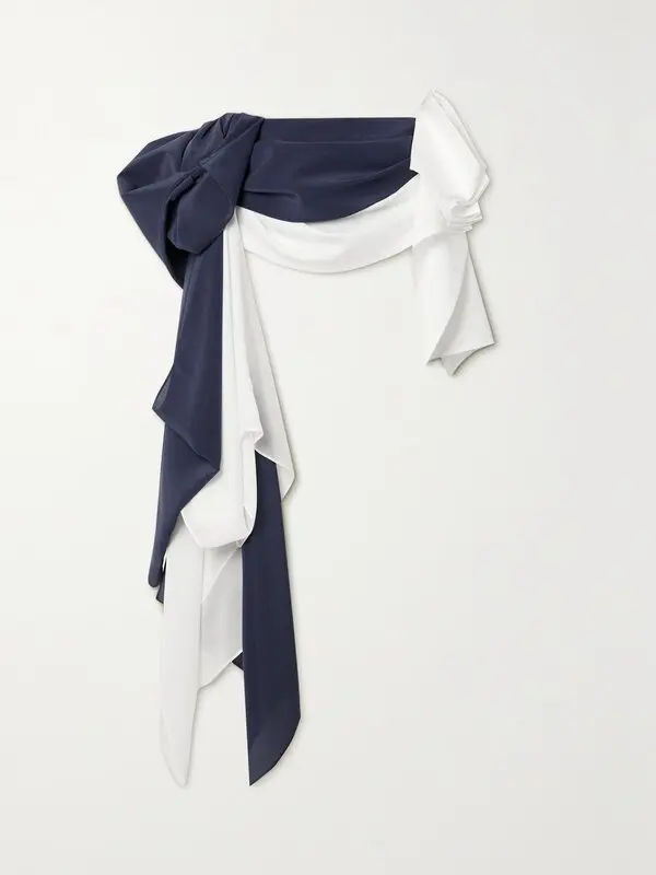 Loewe Draped Silk Waist Belt - Blue