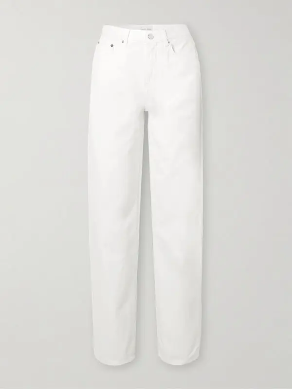 Loulou De Saison Loulou Studio Samur High-rise Straight-leg Organic Jeans - Neutrals