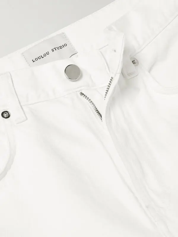 Loulou De Saison Loulou Studio Samur High-rise Straight-leg Organic Jeans - Neutrals