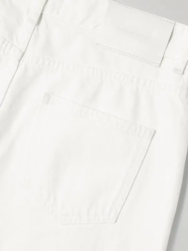 Loulou De Saison Loulou Studio Samur High-rise Straight-leg Organic Jeans - Neutrals
