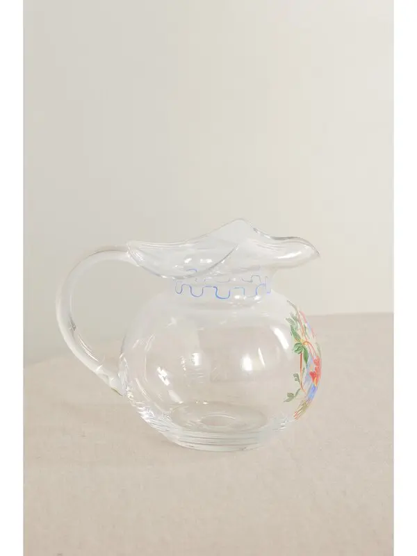 CABANA Painted Glass Carafe - White