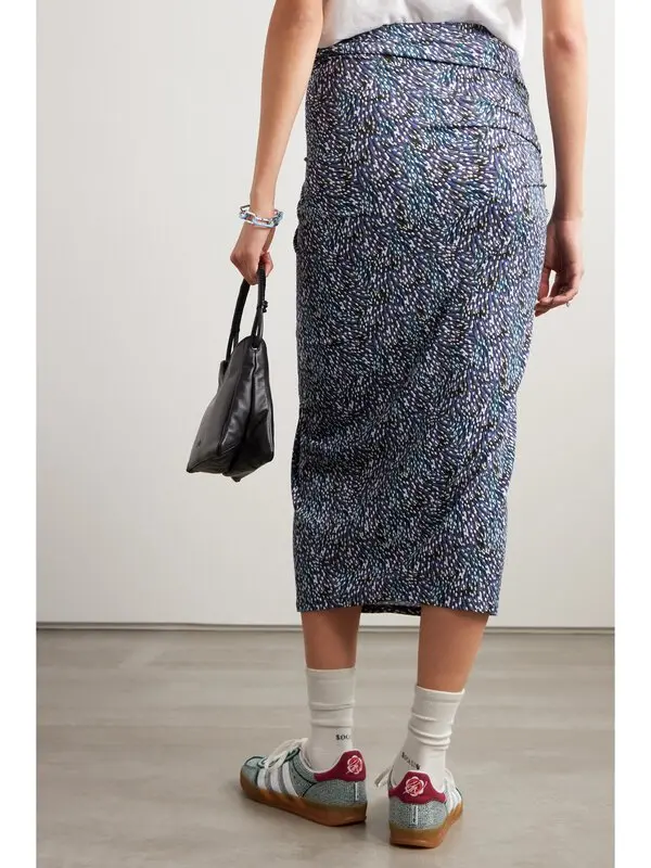 MARANT ETOILE Jeldia Printed Stretch-jersey Midi Skirt