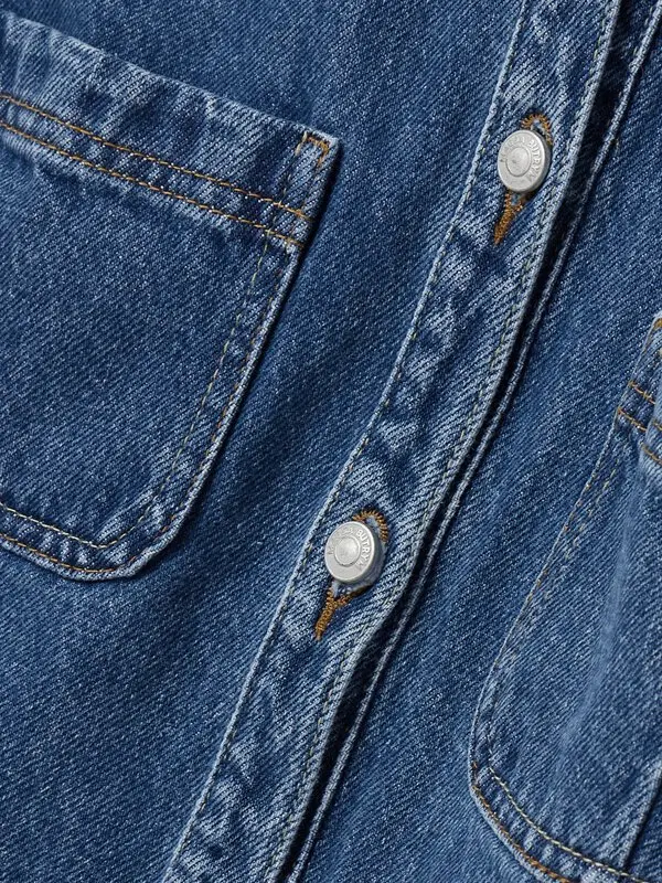 Magda Butrym Denim Shirt With Detachable Shoulder Pads