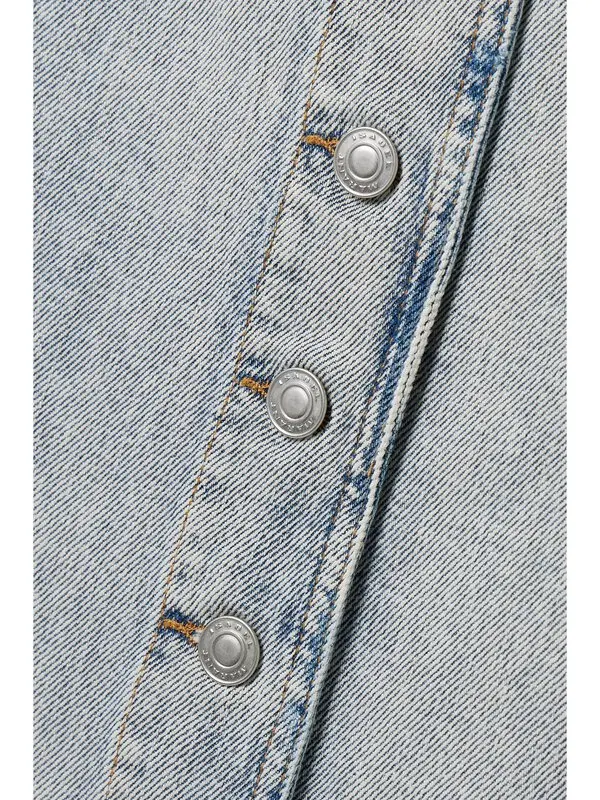 MARANT ETOILE Vandy Paneled Denim Midi Skirt