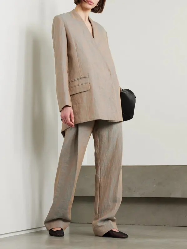 Tove Aleen Pleated Straight-leg Trousers