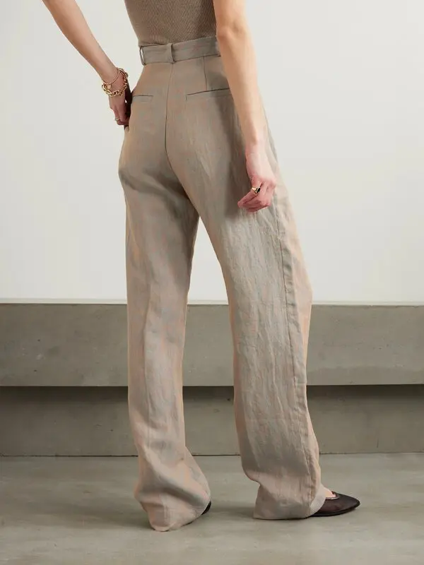 Tove Aleen Pleated Straight-leg Trousers