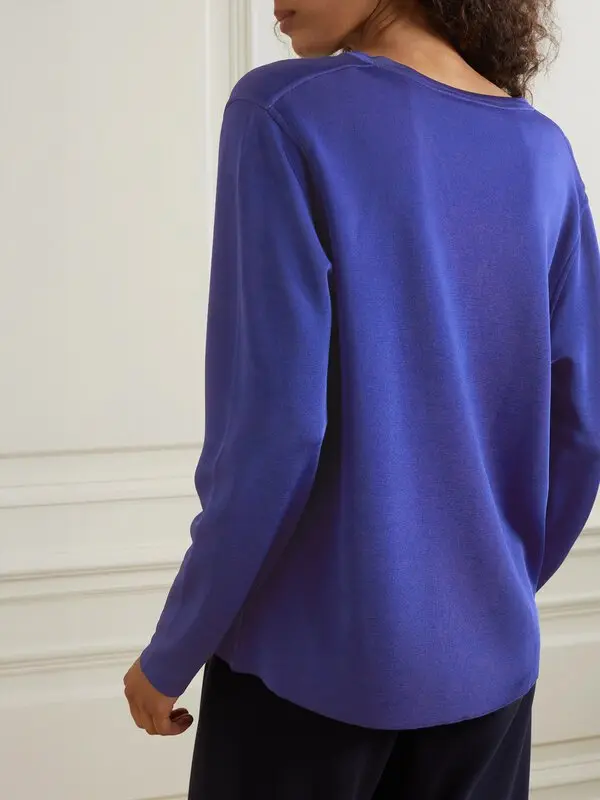 THE ROW Lucla Knitted V-neck Sweater