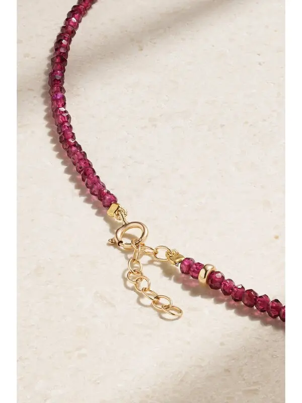 Jia Jia Birthstone 14k Gold Beaded Necklace - Blue