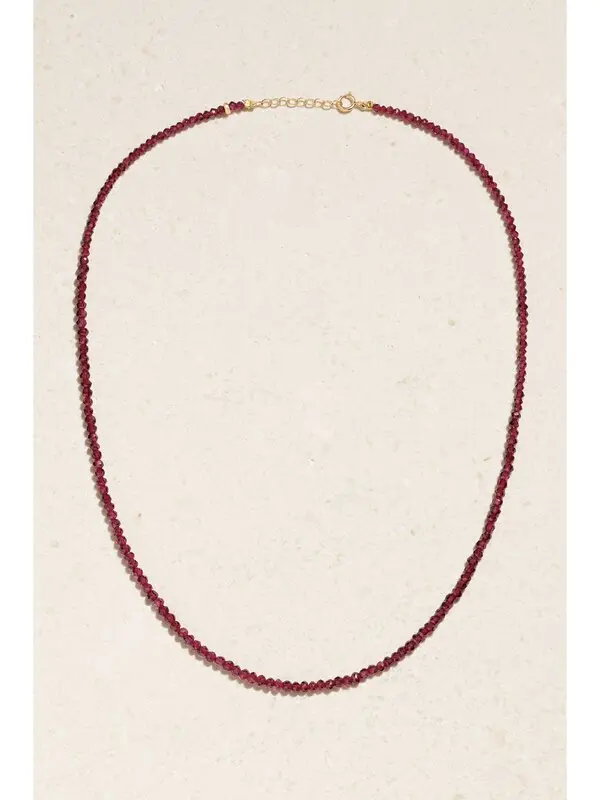 Jia Jia Birthstone 14k Gold Beaded Necklace - Blue