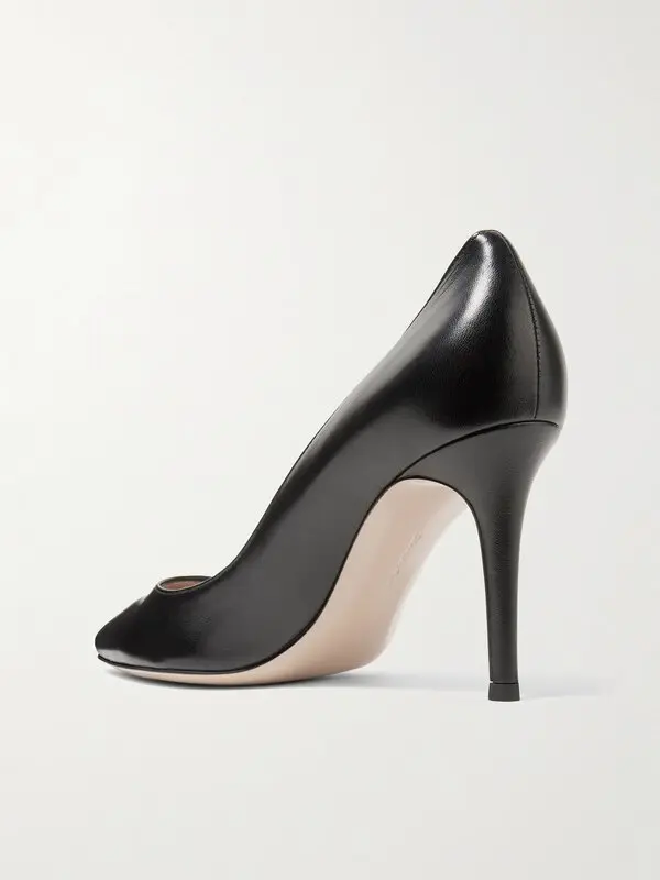 GIANVITO ROSSI 85 Leather Pumps - Black