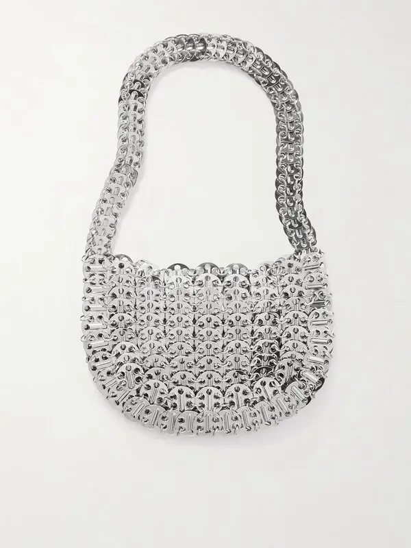 Rabanne 1969 Moon Chainmail Shoulder Bag - Silver