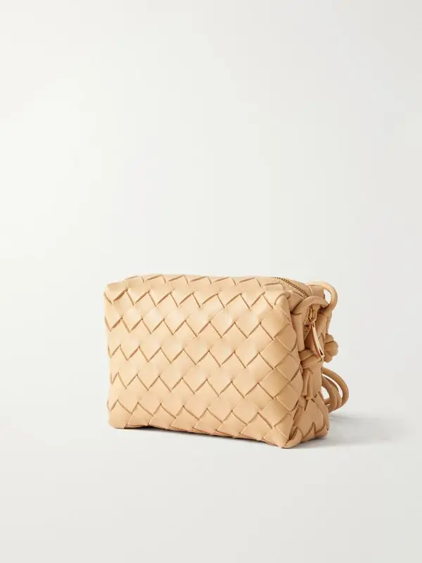 Bottega Veneta Mini Loop Intrecciato Leather Shoulder Bag - Neutrals