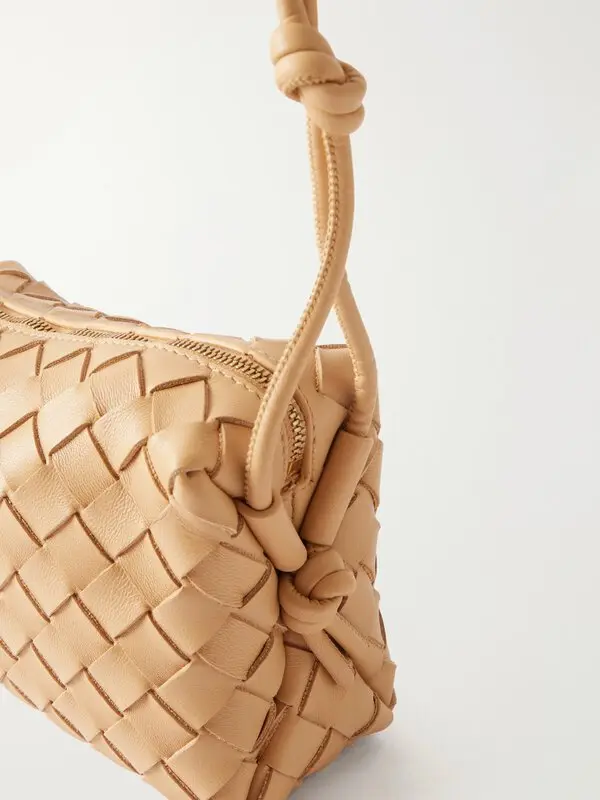 Bottega Veneta Mini Loop Intrecciato Leather Shoulder Bag - Neutrals