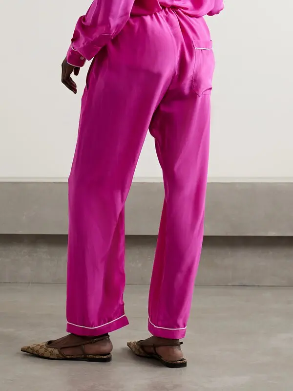 BODE Jasmine Silk-charmeuse Pants
