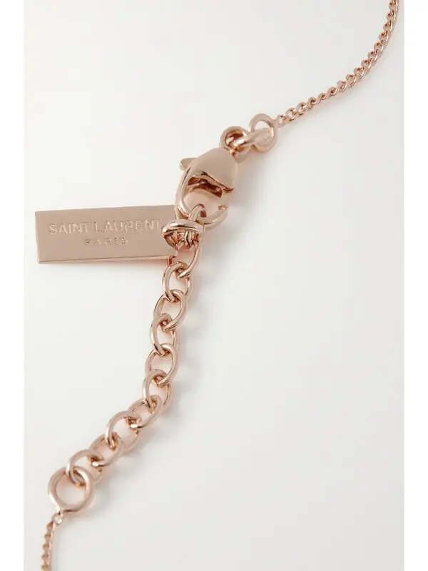 Saint Laurent Rose Gold-tone Chain Bracelet