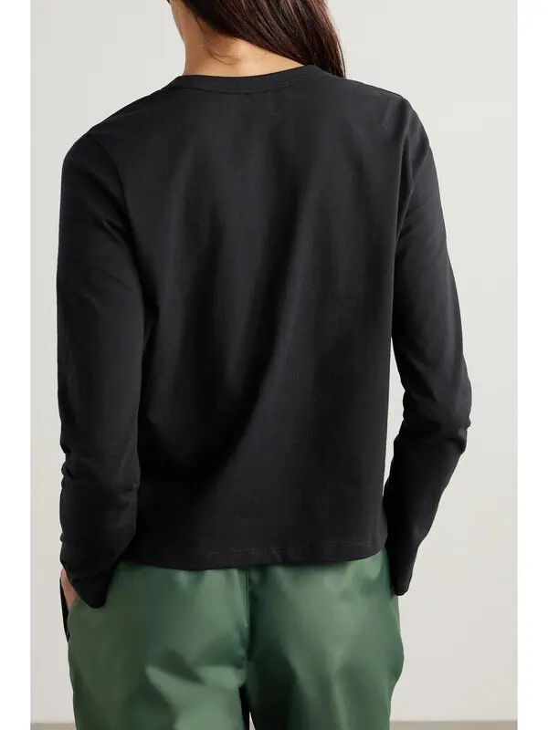 LESET Maya Long Sleeve Cotton-jersey T-shirt