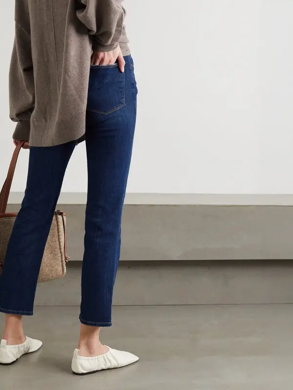 FRAME Le High Cropped Straight-leg Jeans