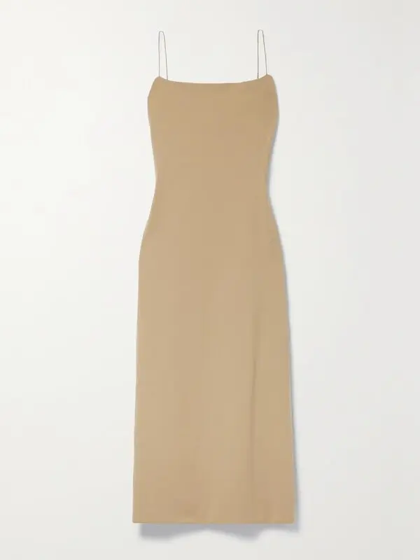 THE ROW Haku Stretch-jersey Midi Dress - Neutrals