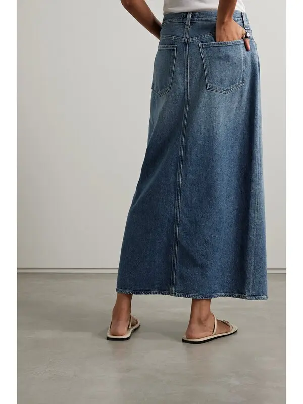 AGOLDE Leif Denim Midi Skirt