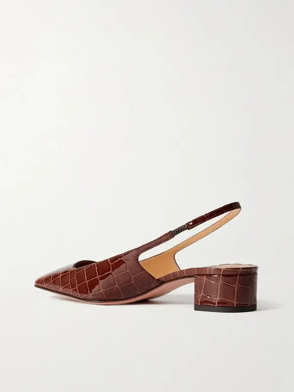 AQUAZZURA Ginza Slingback Pumps - Brown