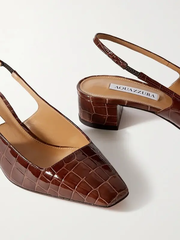 AQUAZZURA Ginza Slingback Pumps - Brown