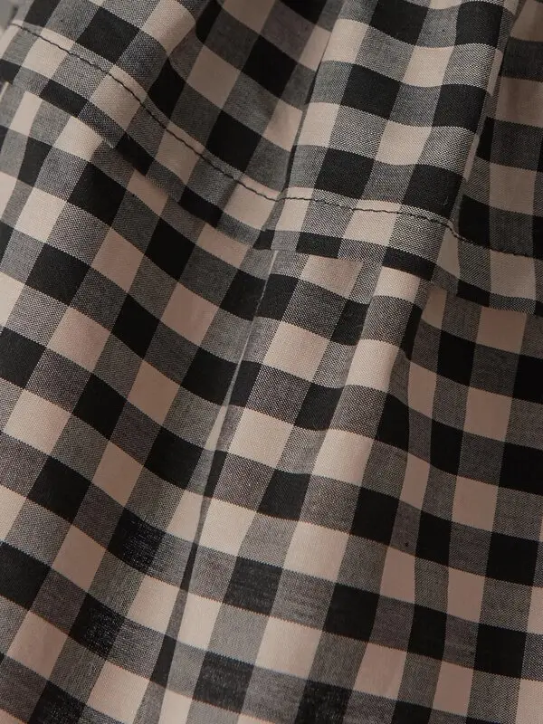MOLLY GODDARD Tiered Ruffled Gingham Cotton-poplin Mini Skirt