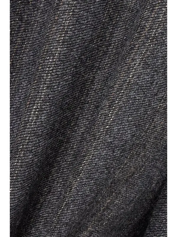 Brunello Cucinelli Striped Wool-blend Pleated Wide-leg Trousers