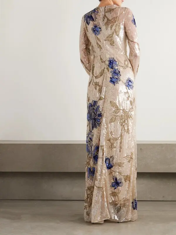 Erdem Embroidered Sequin-embellished Tulle Gown