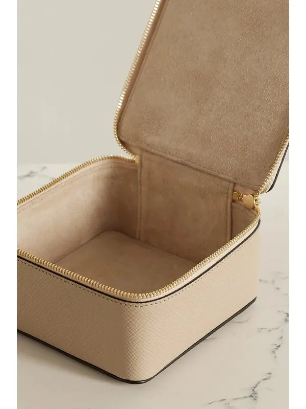 Smythson Panama Textured-leather Trinket Case