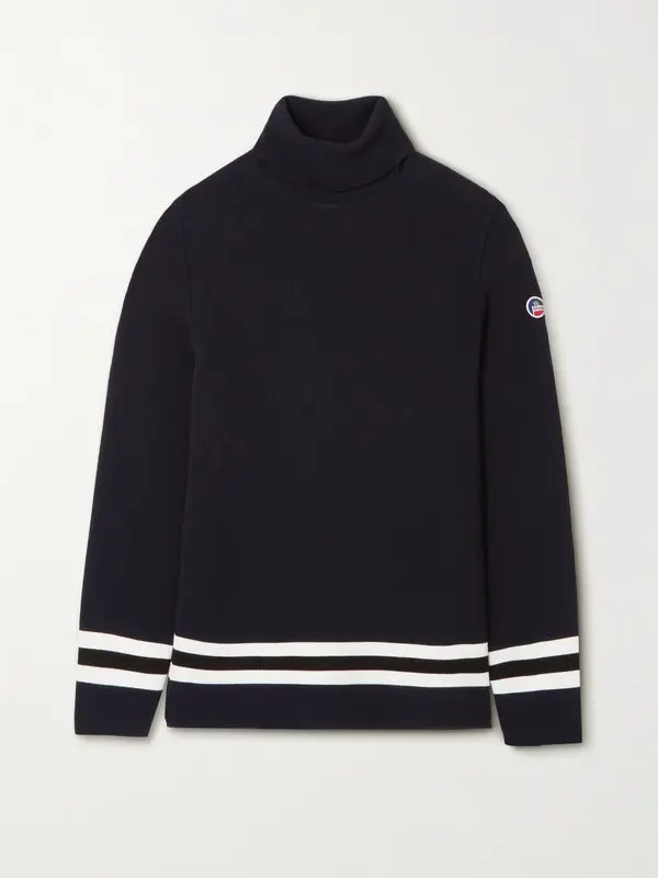 Fusalp Judith Striped Knitted Turtleneck Sweater
