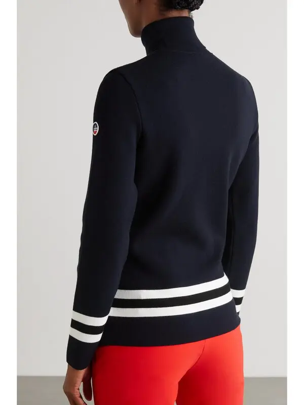 Fusalp Judith Striped Knitted Turtleneck Sweater
