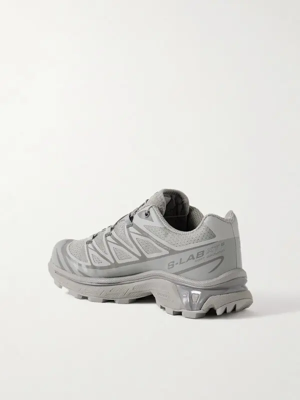 SALOMON Xt-6 Rubber-trimmed Mesh Sneakers - Gray