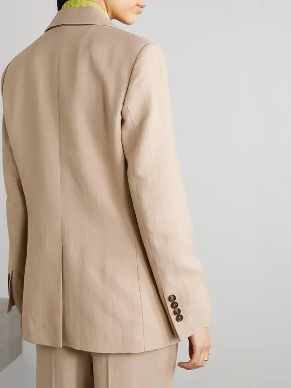 Brunello Cucinelli Double-breasted Linen Blazer