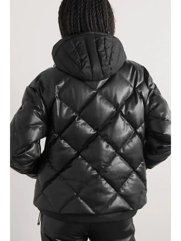 Bogner Lissi-d Hooded Quilted Faux Leather And Shell Jacket