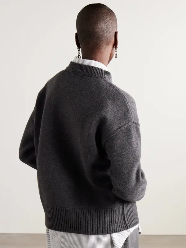 AMI Paris Intarsia Wool Sweater